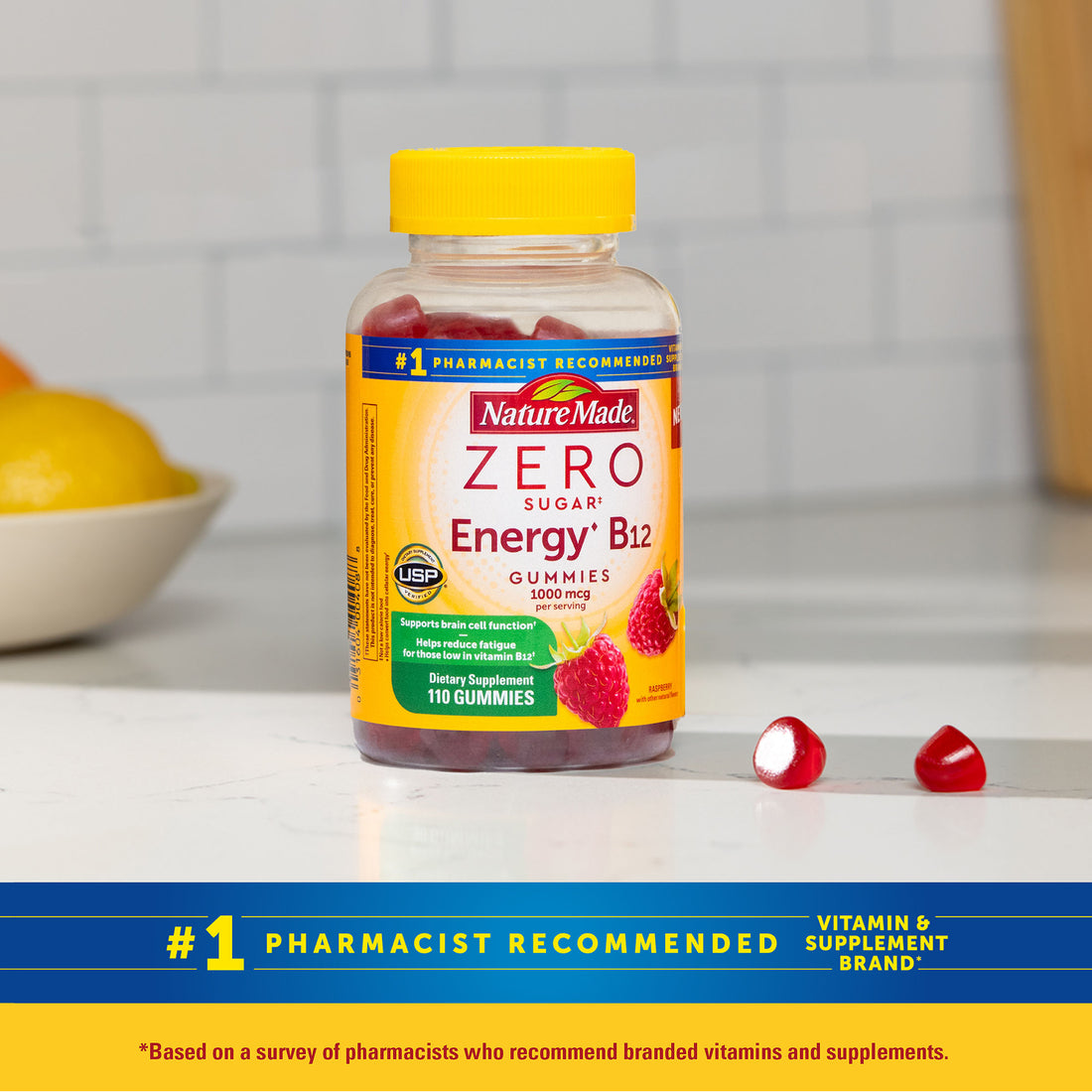 Zero Sugar‡ Energy B12 Gummies 1000 Mcg Per Serving & Nature Made®