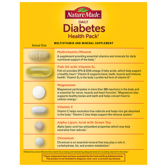 Daily Diabetes Health Pack | Support for Diabetes | Nature Made®