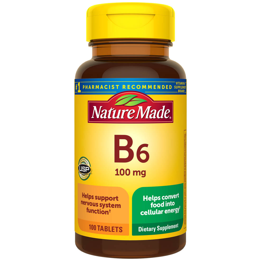 Vitamin B6 100 mg Tablets | For Blood Cell Formation | Nature Made®