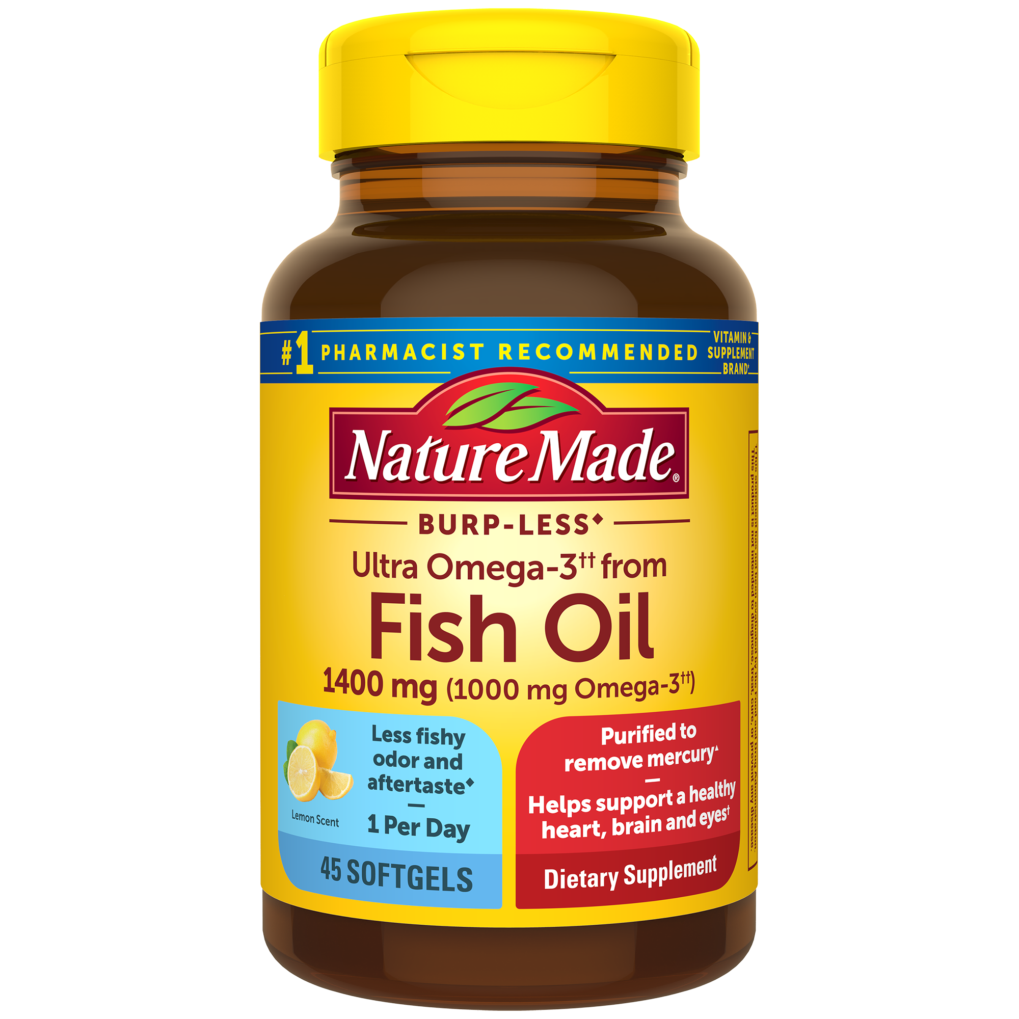 Ultra Omega-3 From Fish Oil 1400 mg | For Heart Health | Nature Made®