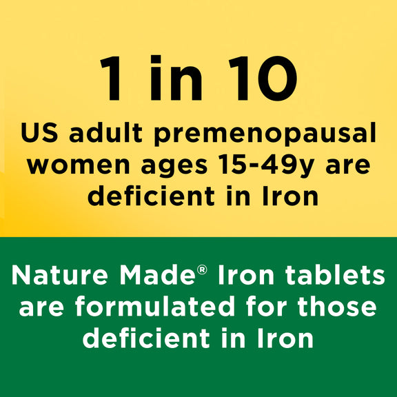 Iron Tablets | Vital for Red Blood Cell Formation | Nature Made®