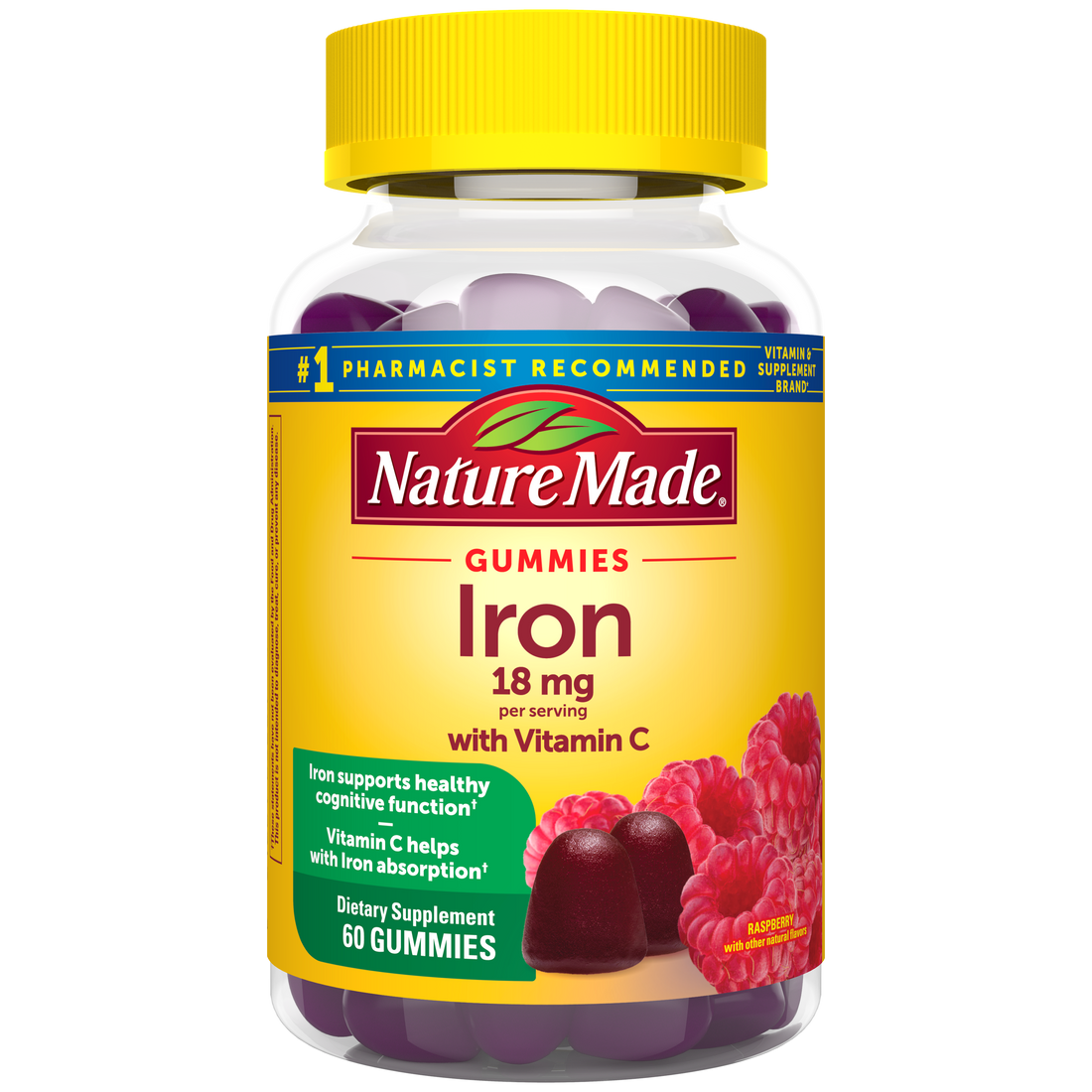 Iron 18 mg Gummies with Vitamin C for Adults – Nature Made®