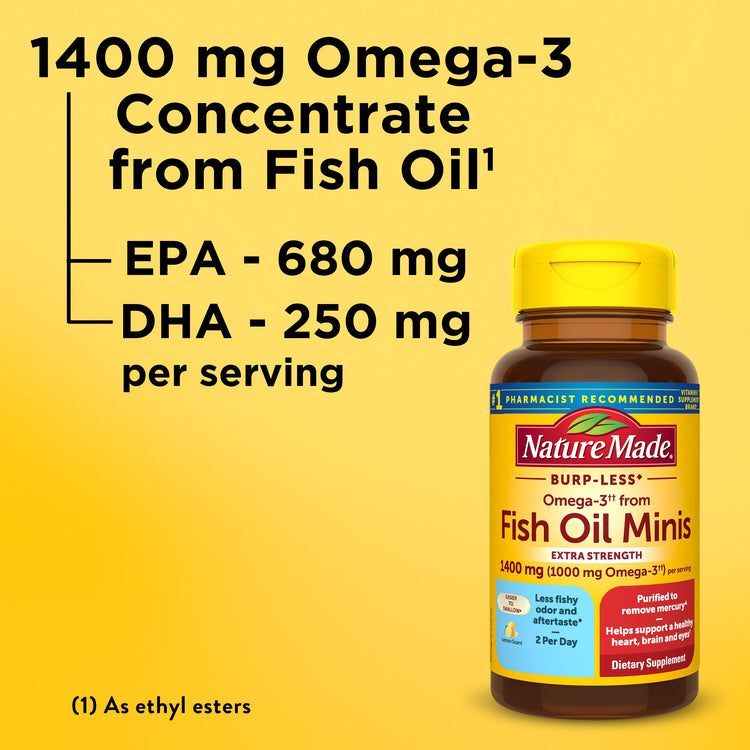 Extra Strength Omega-3†† From Fish Oil Minis | Nature Made®