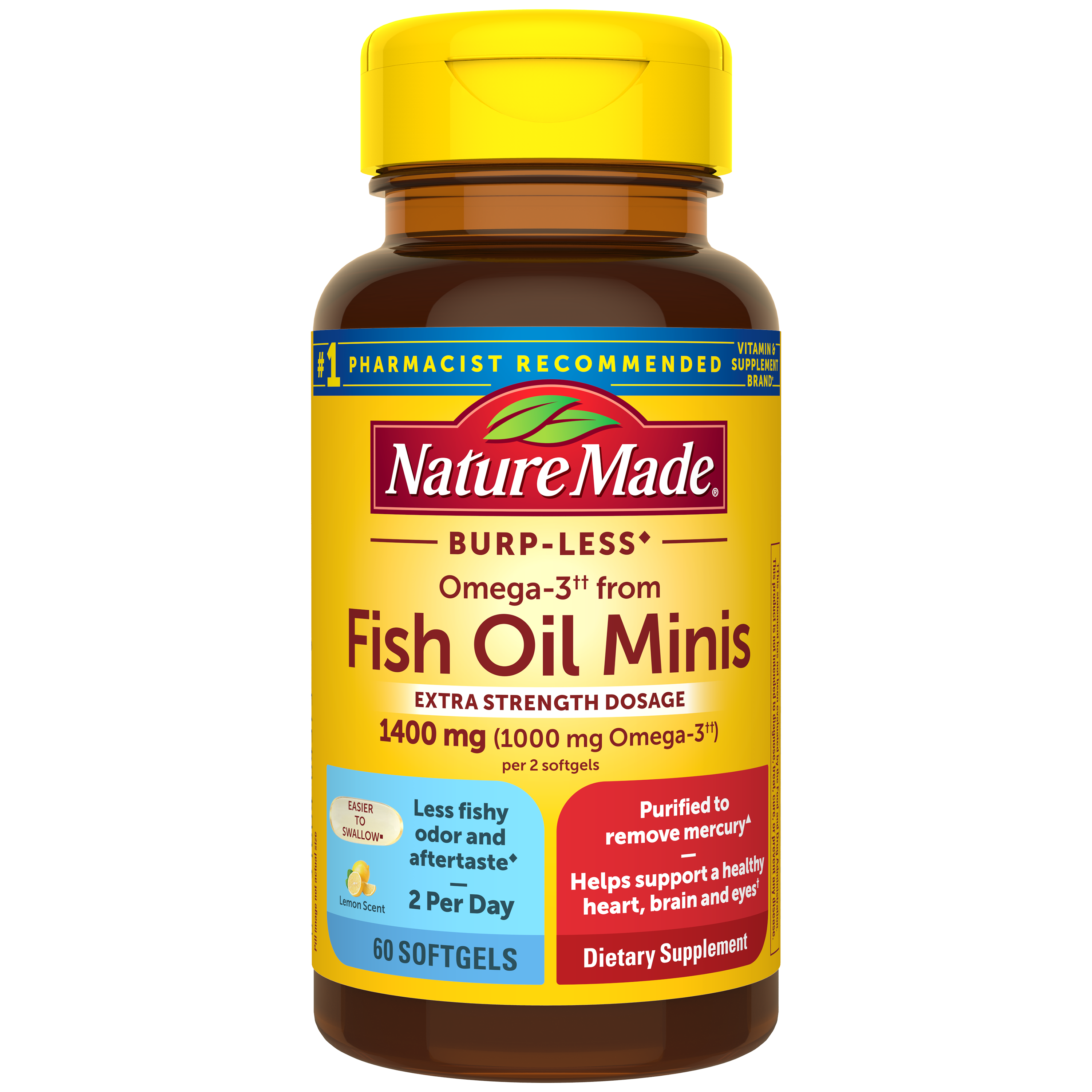 Extra Strength Omega-3†† From Fish Oil Minis | Nature Made®