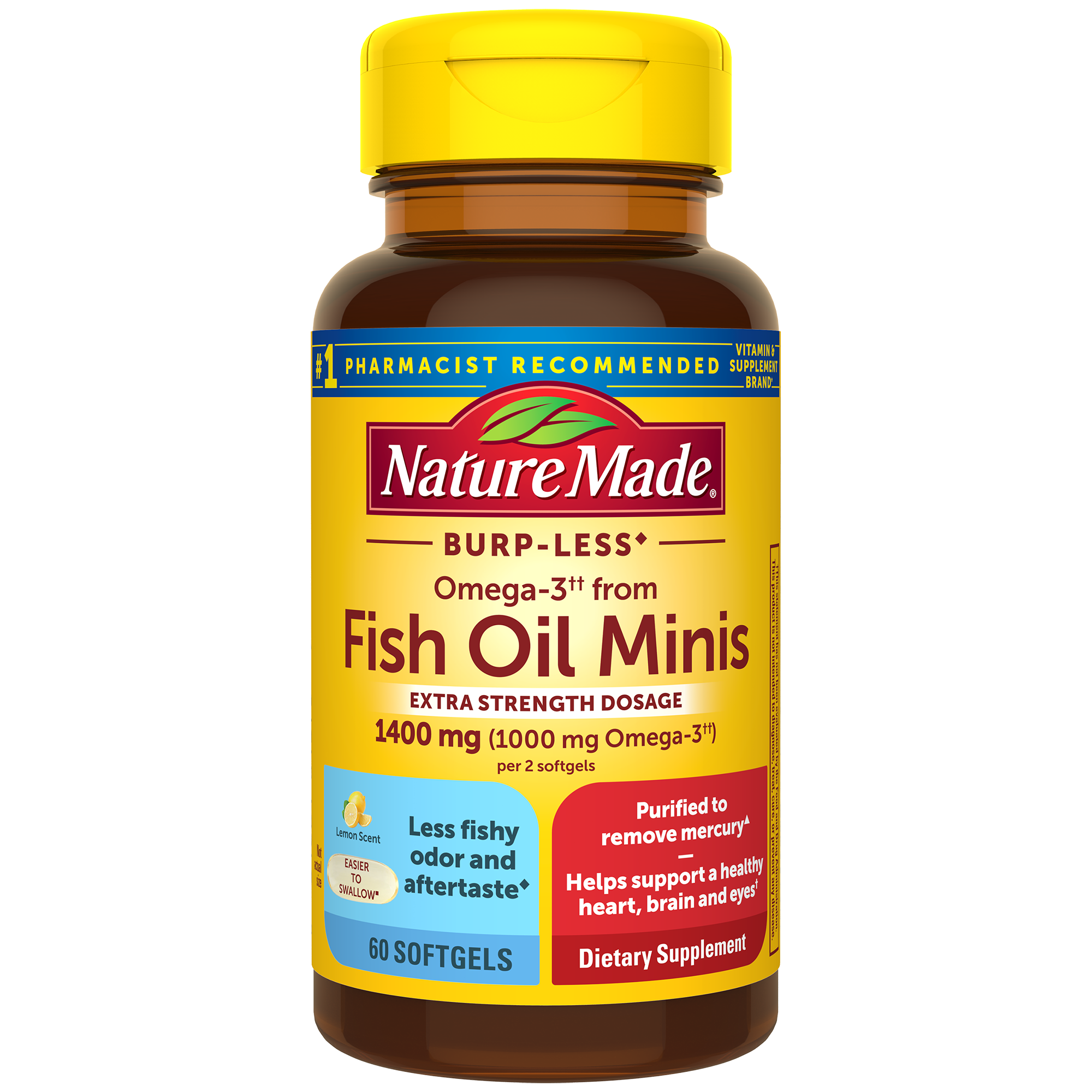 Extra Strength Omega-3†† From Fish Oil Minis | Nature Made®
