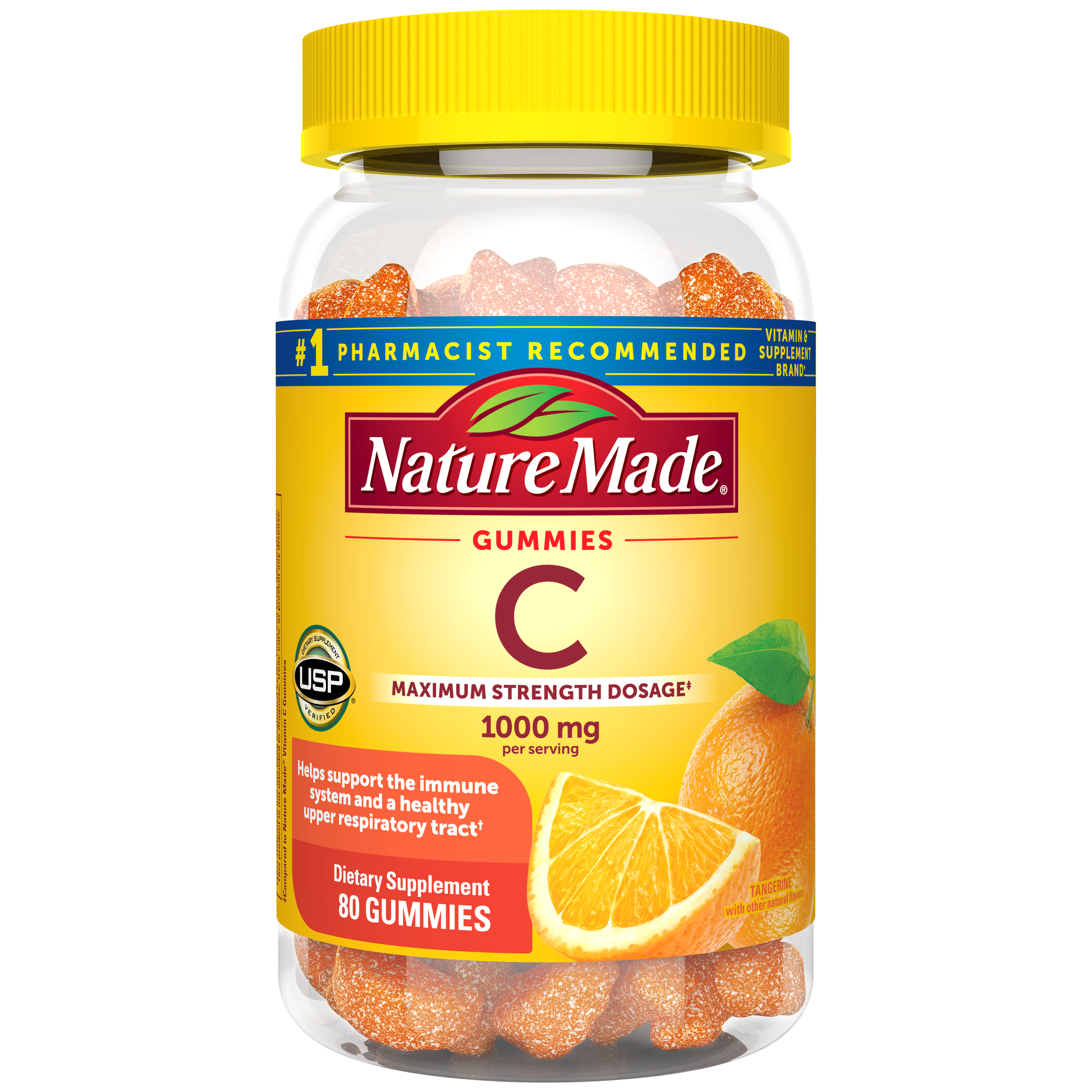 Vitamin C Gummies Maximum Strength Dosage‡ 1000 mg per serving & Nature ...