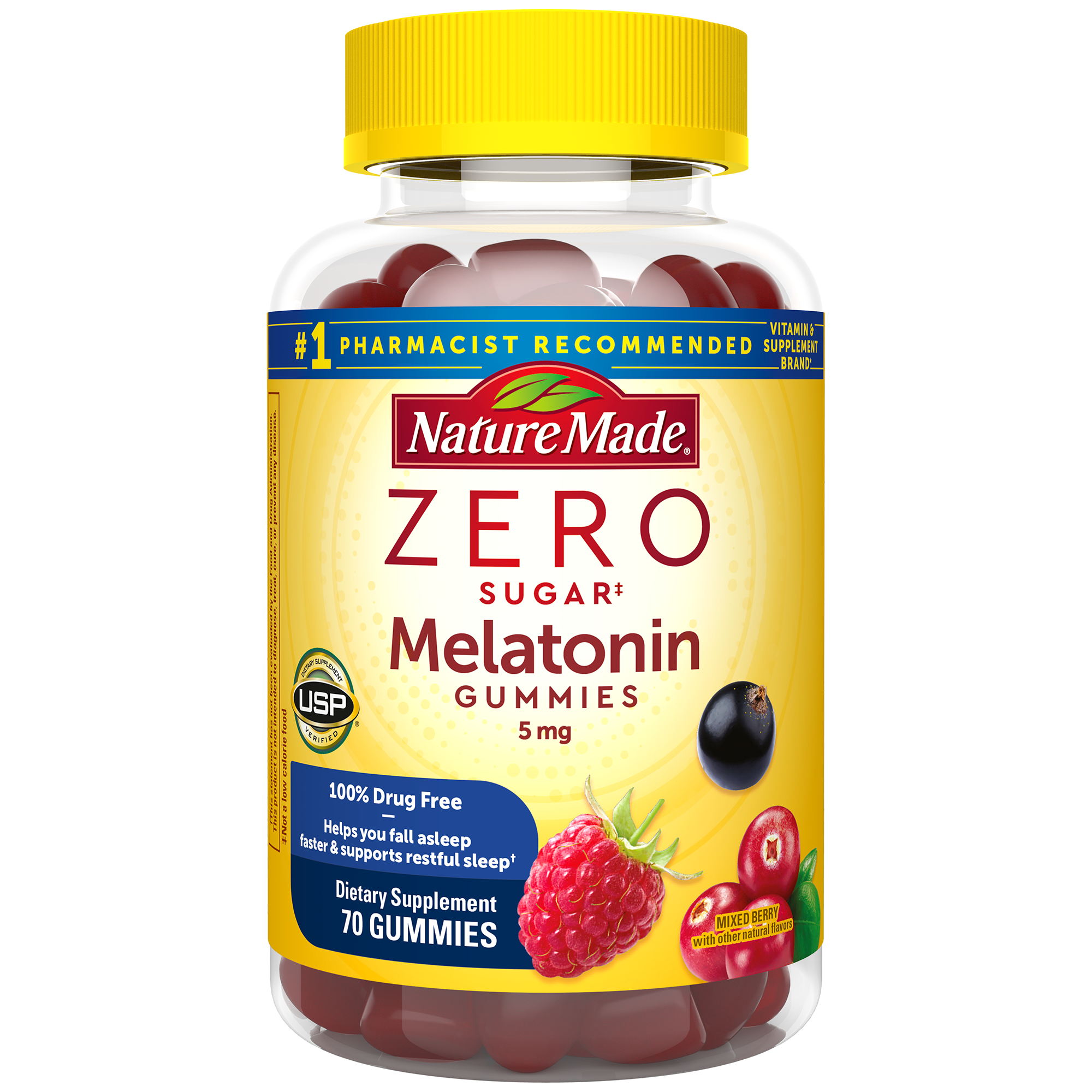 Zero Sugar‡ Melatonin Extra Strength 5 Mg Gummies & Nature Made®