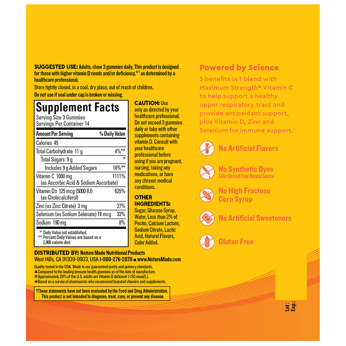 ImmuneMAX Gummies | Vitamin C, D & Zinc Gummy Supplements & Nature Made®