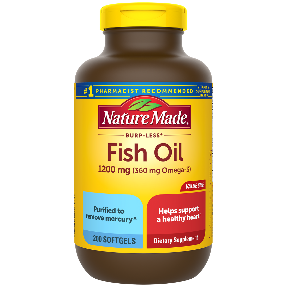 Burpless Fish Oil 1200 mg | Nature Made®