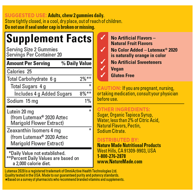 Lutein & Zeaxanthin Gummies & Nature Made®